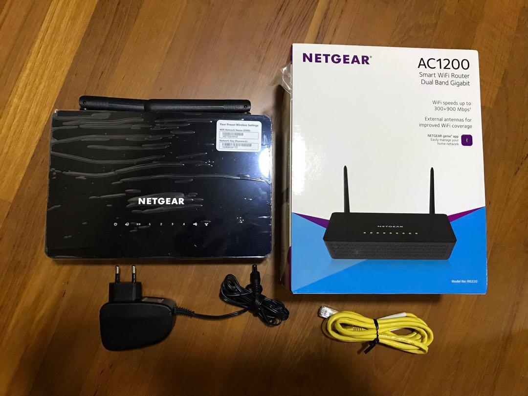 Netgear R6220 AC1200 Dual Band Gigabit Smart WiFi Router, Computers ...