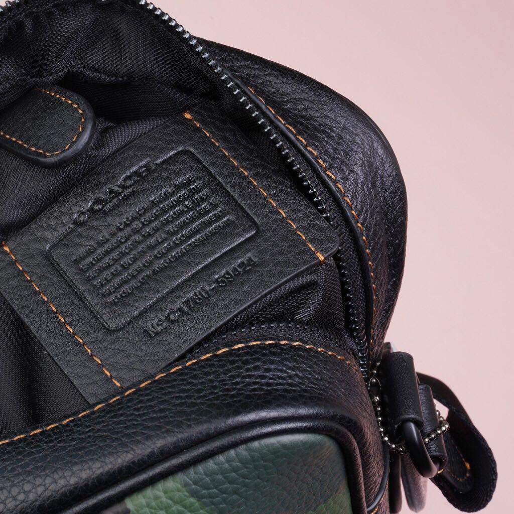 Original coach army green camouflage Sling Bag, Men's Fashion, Bags ...