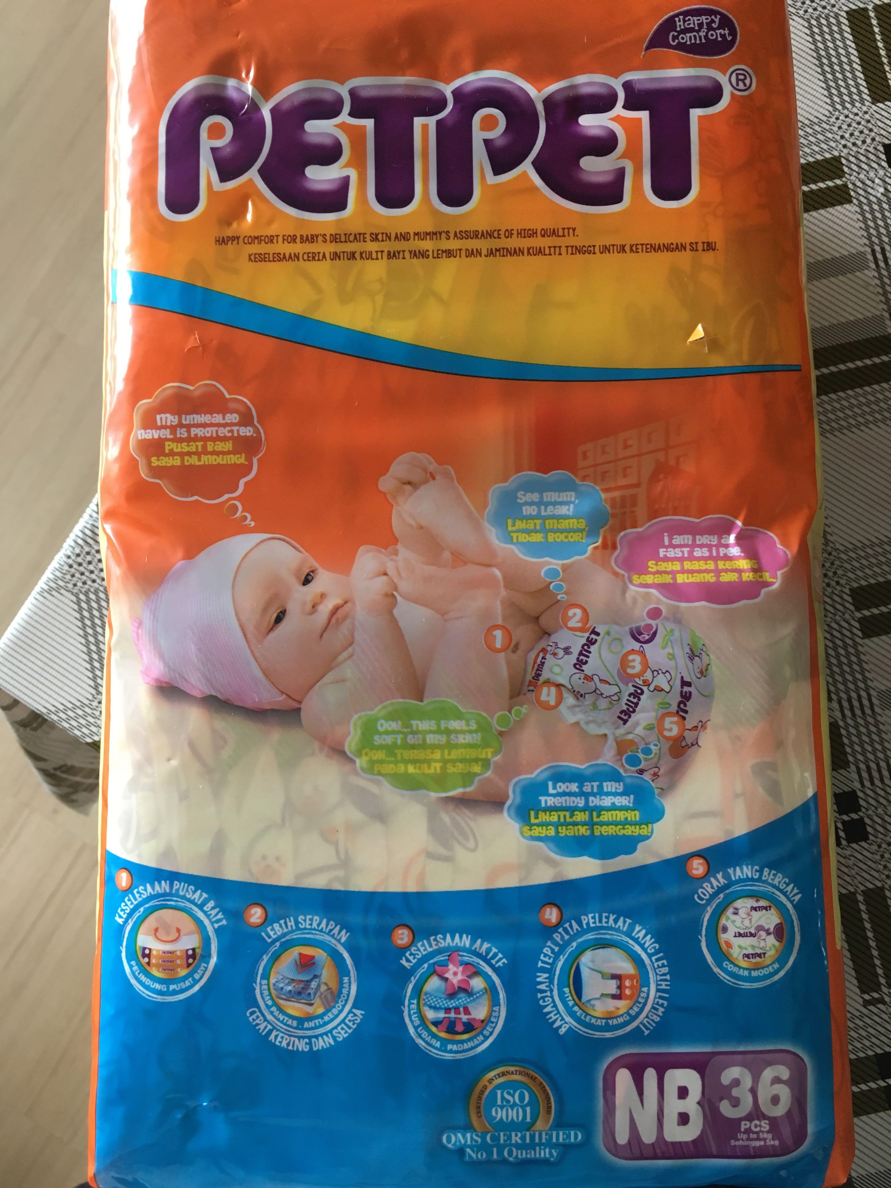 Petpet Diapers, Babies & Kids, Bathing & Changing, Diapers & Baby Wipes ...