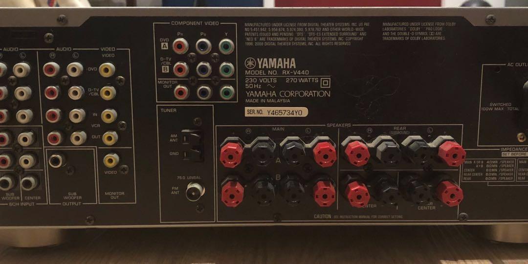 YAMAHA AV Receiver RX V440 Natural Sound, Audio, Soundbars, Speakers ...