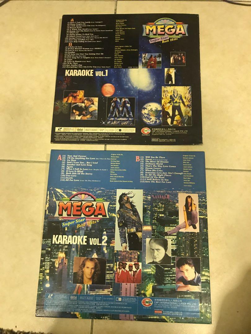 Mega Superstar Best Hits Karaoke vol 1 & 2 LD Laser Disc, Hobbies & Toys, Music & Media, CDs ...