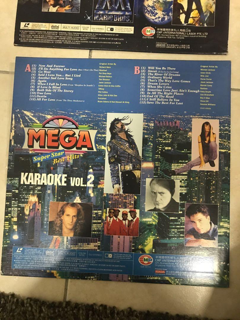 Mega Superstar Best Hits Karaoke vol 1 & 2 LD Laser Disc, Hobbies & Toys, Music & Media, CDs ...