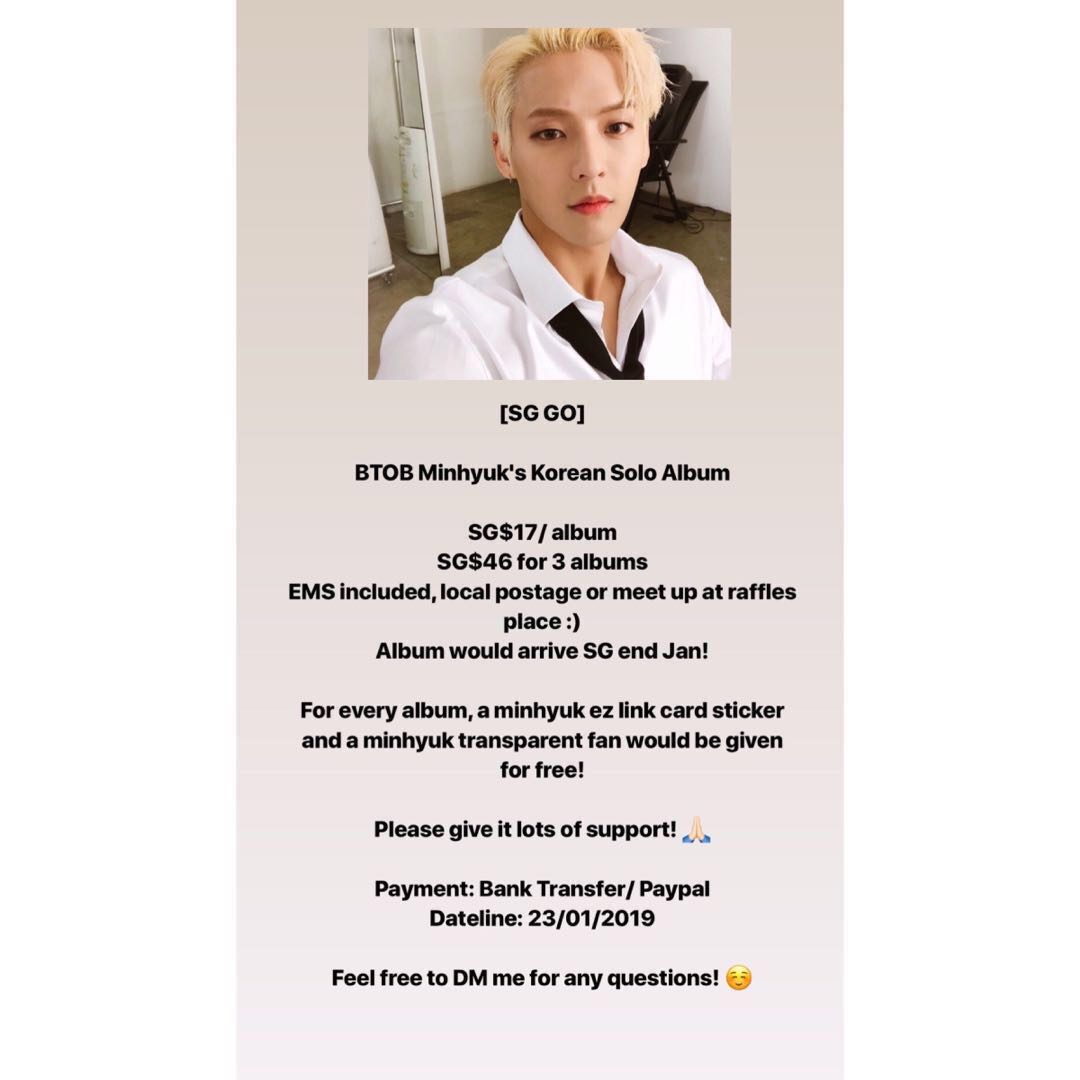 [PO] BTOB Minhyuk Korean Solo Album, Hobbies & Toys, Memorabilia & Collectibles, K-Wave on Carousell