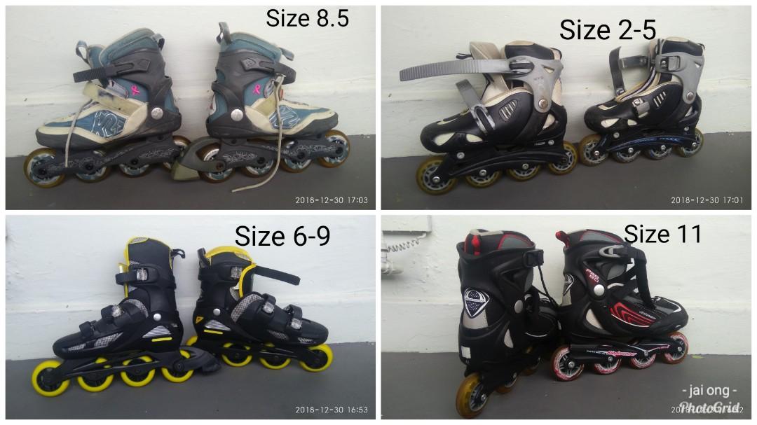 Rollerblade Inline Skates, adjustable sizes from 2-10 (Branded, Almost ...