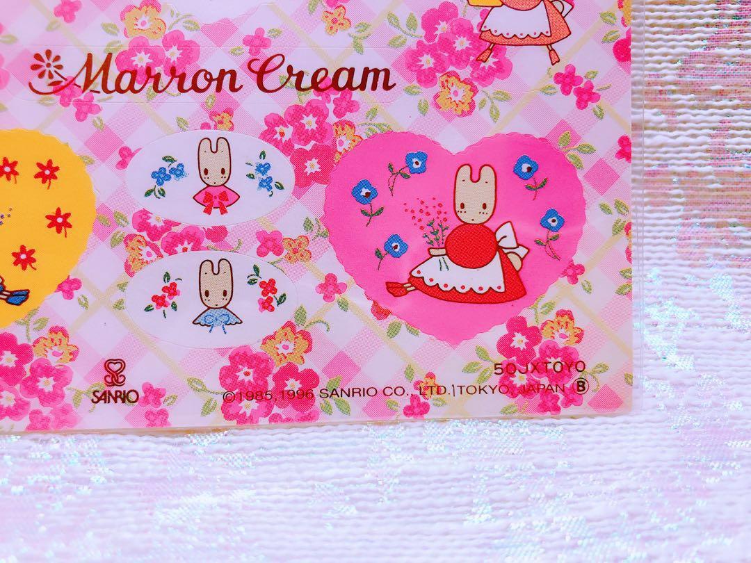 Sanrio 1996 絕版罕有 Marron Cream 貼紙 b, 興趣及遊戲, 手作＆自家設計, 文具 - Carousell