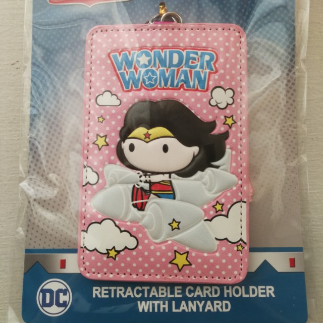 Wonder Woman Retractable Card Holder with Lanyard, Women's Fashion ...