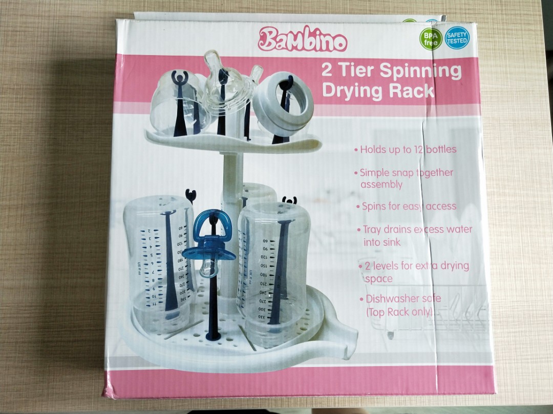 2-tier spinning drying rack, Babies & Kids, Nursing & Feeding on Carousell