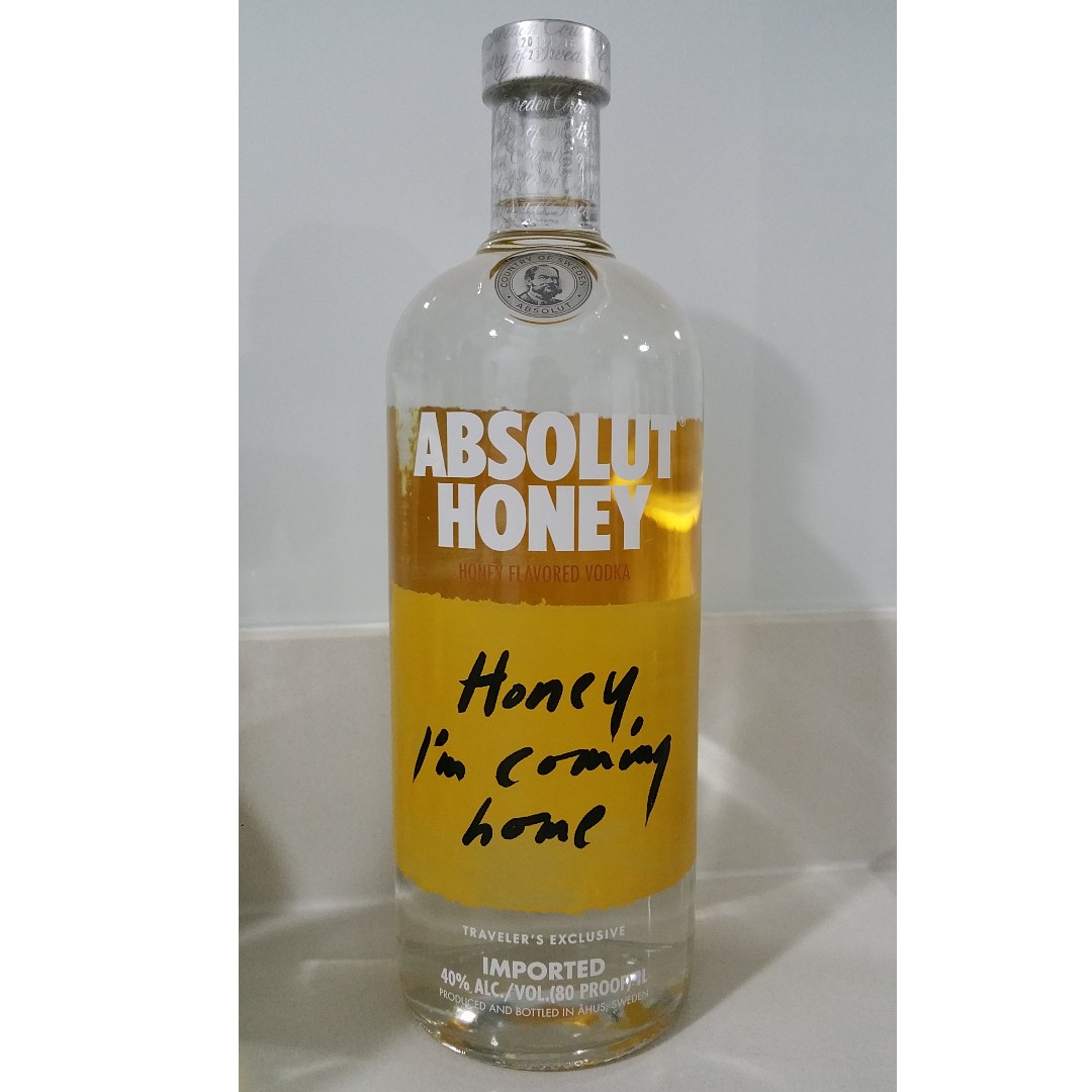 Absolut Vodka Honey (Traveler's Exclusive), Food & Drinks, Beverages on ...