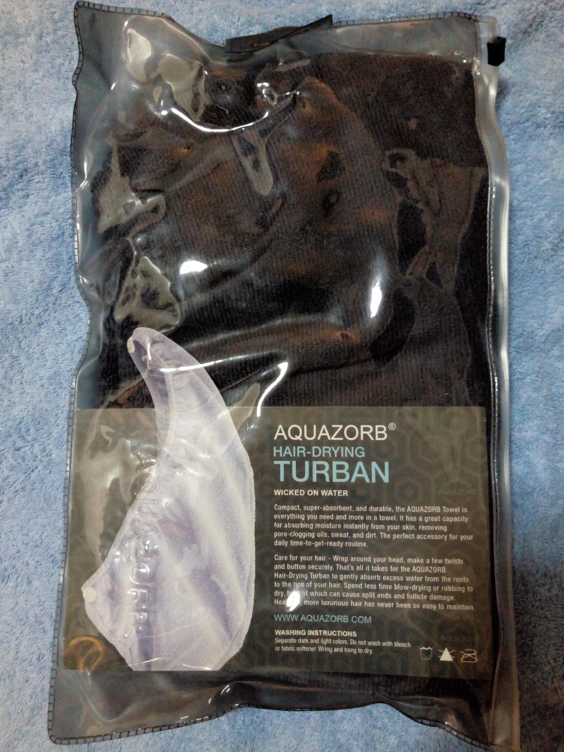 Aquazorb Hair Drying Turban, Beauty & Personal Care, Hair on Carousell