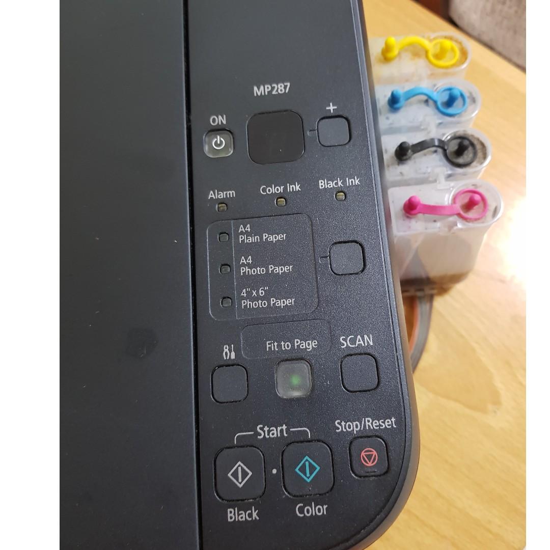 Canon Pixma MP287 (with extra modded Ink Tank), Computers & Tech ...