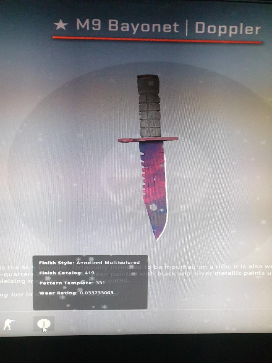 CS:GO m9 bayonet doppler "pink galaxy", Video Gaming, Gaming ...