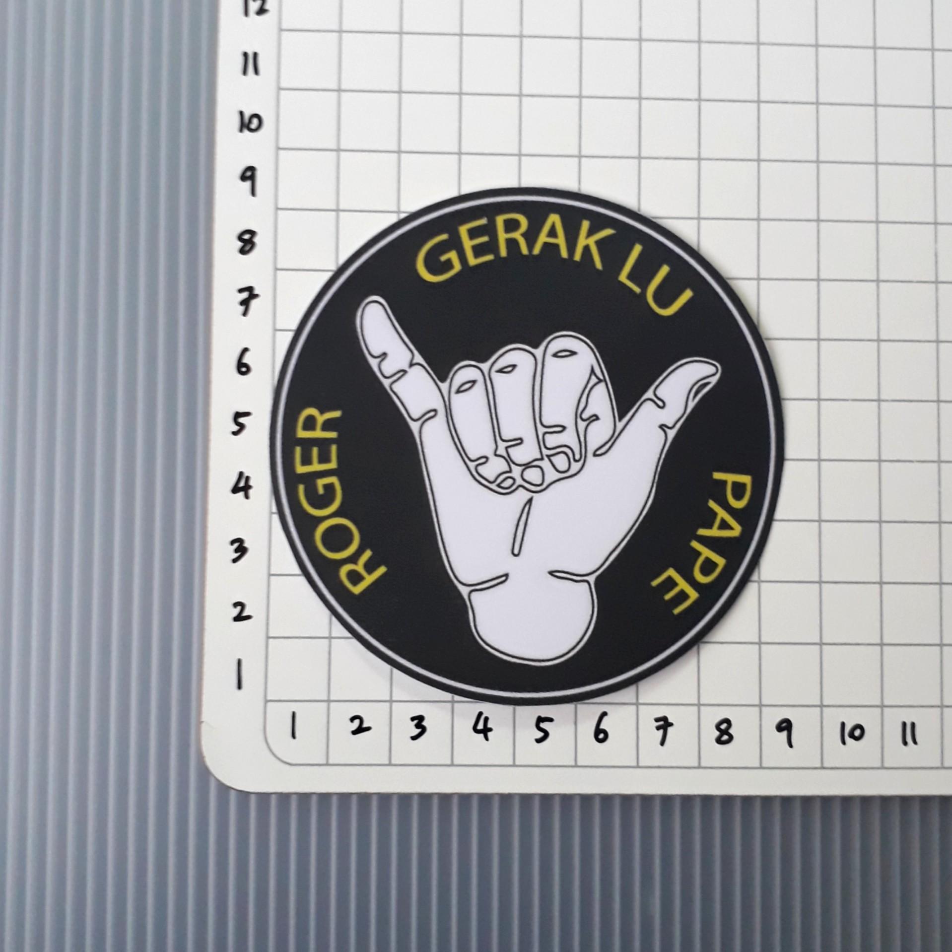 GERAK LU PAPE ROGER vinyl sticker, Motorcycles, Motorcycle Accessories ...