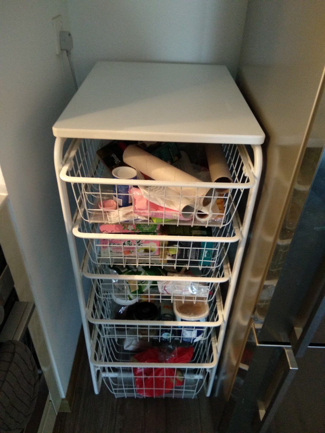 Ikea Algot frame with baskets and top shelf, Furniture & Home Living ...