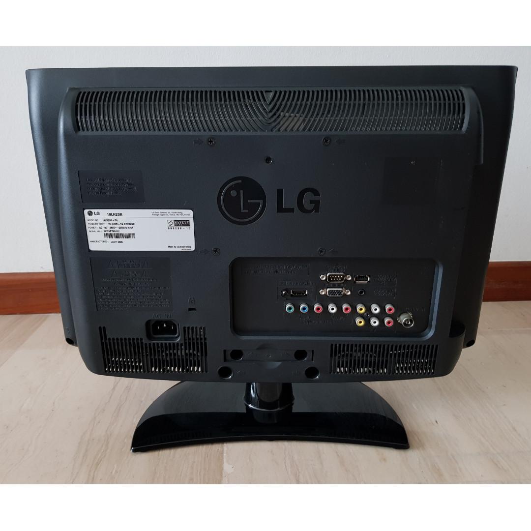 LG 19LH20R 19" LCD TV, TV & Home Appliances, TV & Entertainment, TV on ...