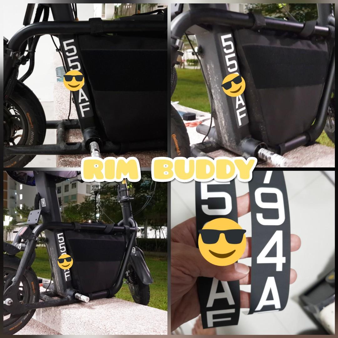 LTA approved registration stickers for PMDs by Rim Buddy ( DYU, Fiido ...