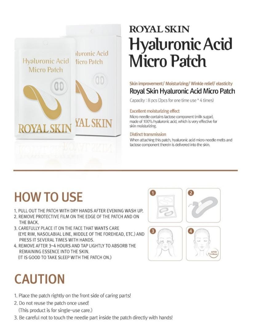 Royal Skin Hyaluronic Acid Micro Patch for eyes, Beauty & Personal Care ...