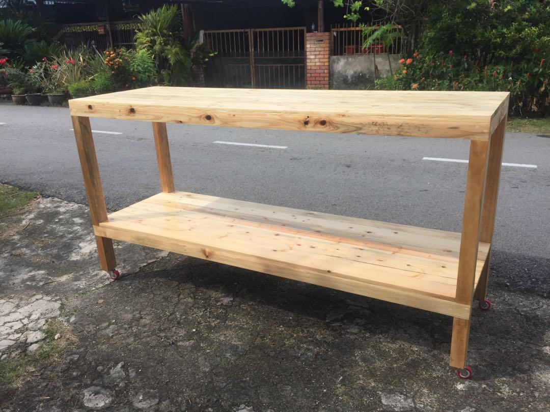 Table pinewood for workbench, Furniture & Home Living, Furniture ...