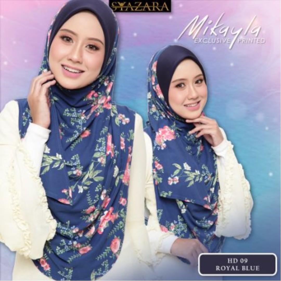 Tudung Labuh MIKAYLA Soft Printed Cotton Silk * Scuba Soft Awning ...