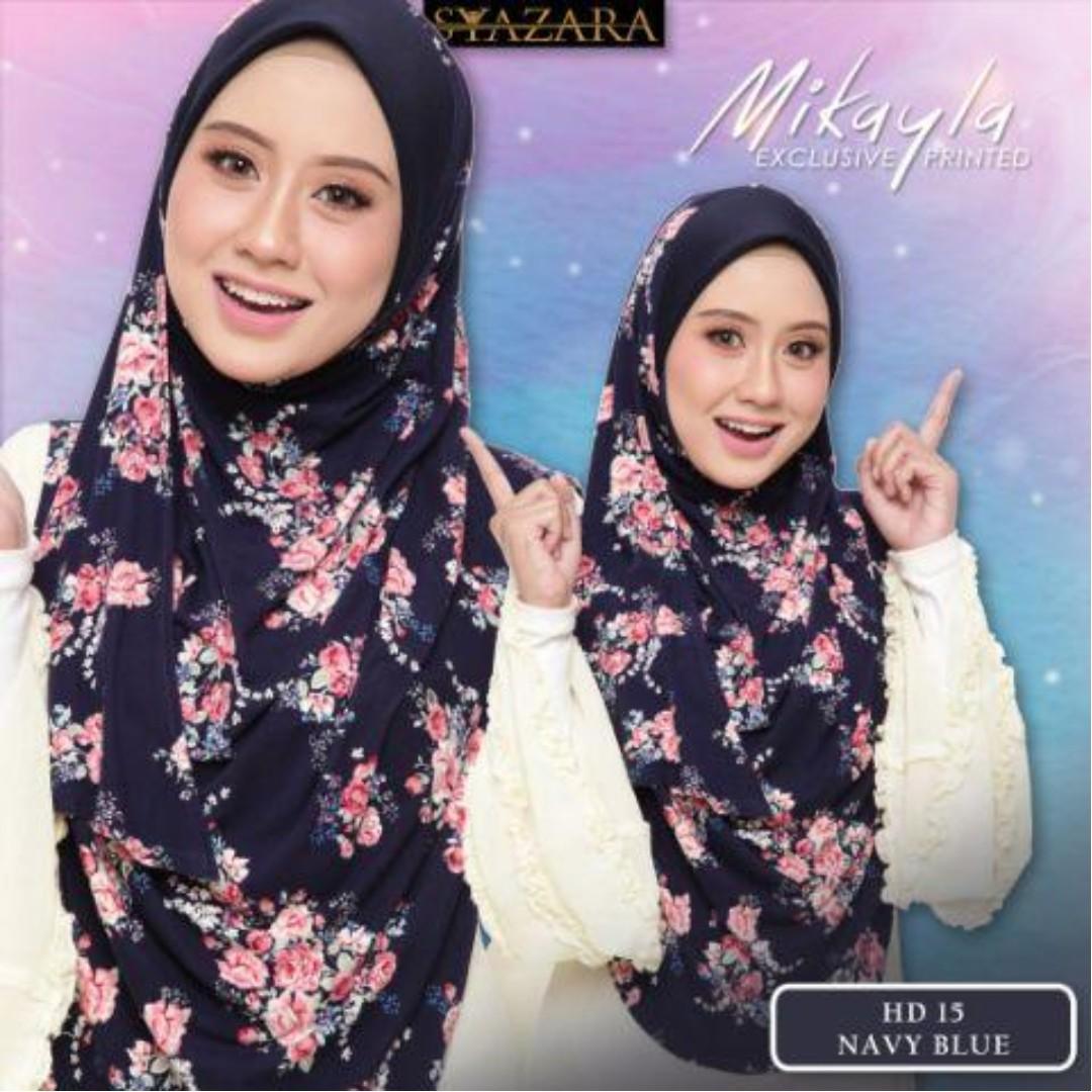Tudung Labuh MIKAYLA Soft Printed Cotton Silk * Scuba Soft Awning ...