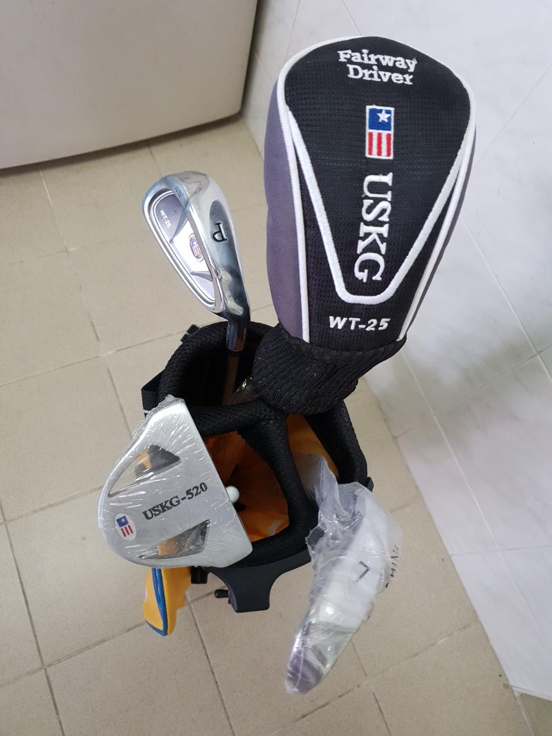 USKG kids golf club set and bag, Sports Equipment, Sports & Games, Golf ...
