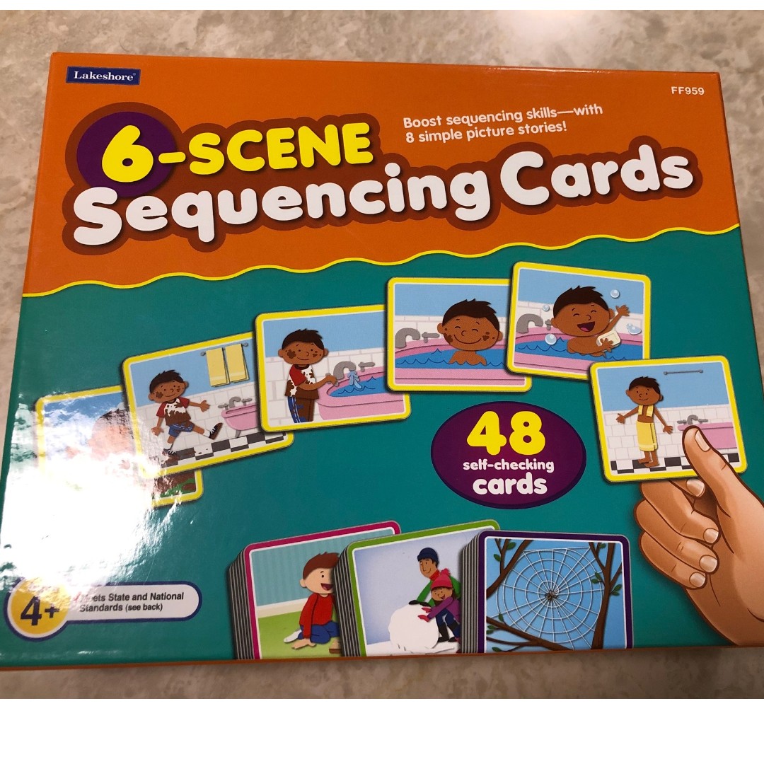 6-scene sequencing cards (Lakeshore), Hobbies & Toys, Toys & Games on Carousell