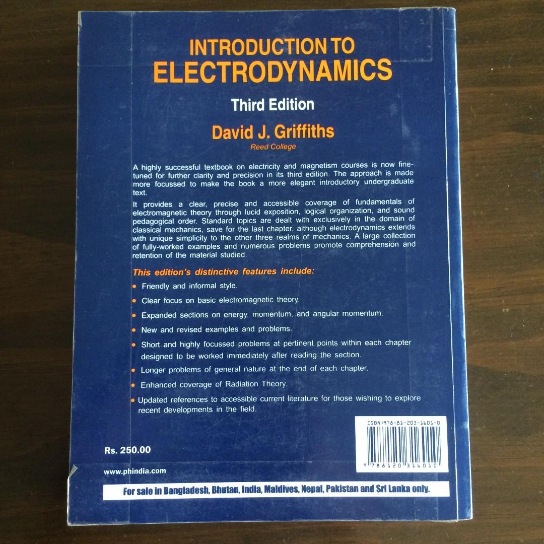 Introduction to electrodynamics - David J. Griffiths, Hobbies & Toys ...