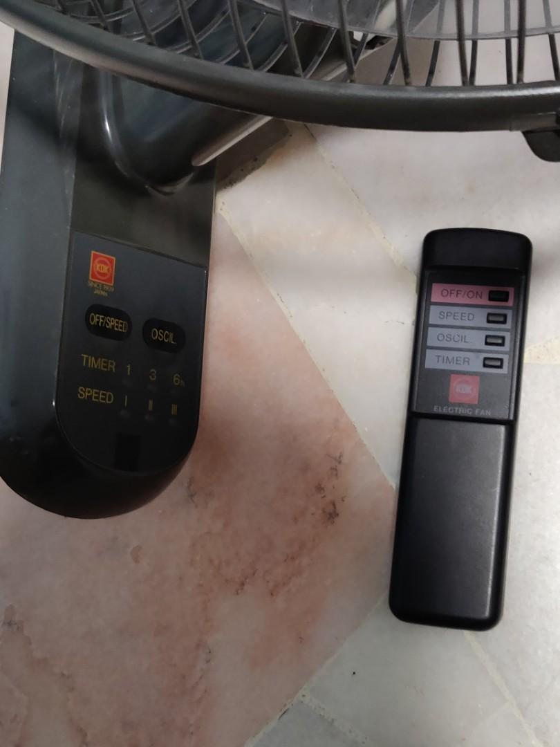 KDK Wall Fan with remote A40MS, Furniture & Home Living, Lighting ...