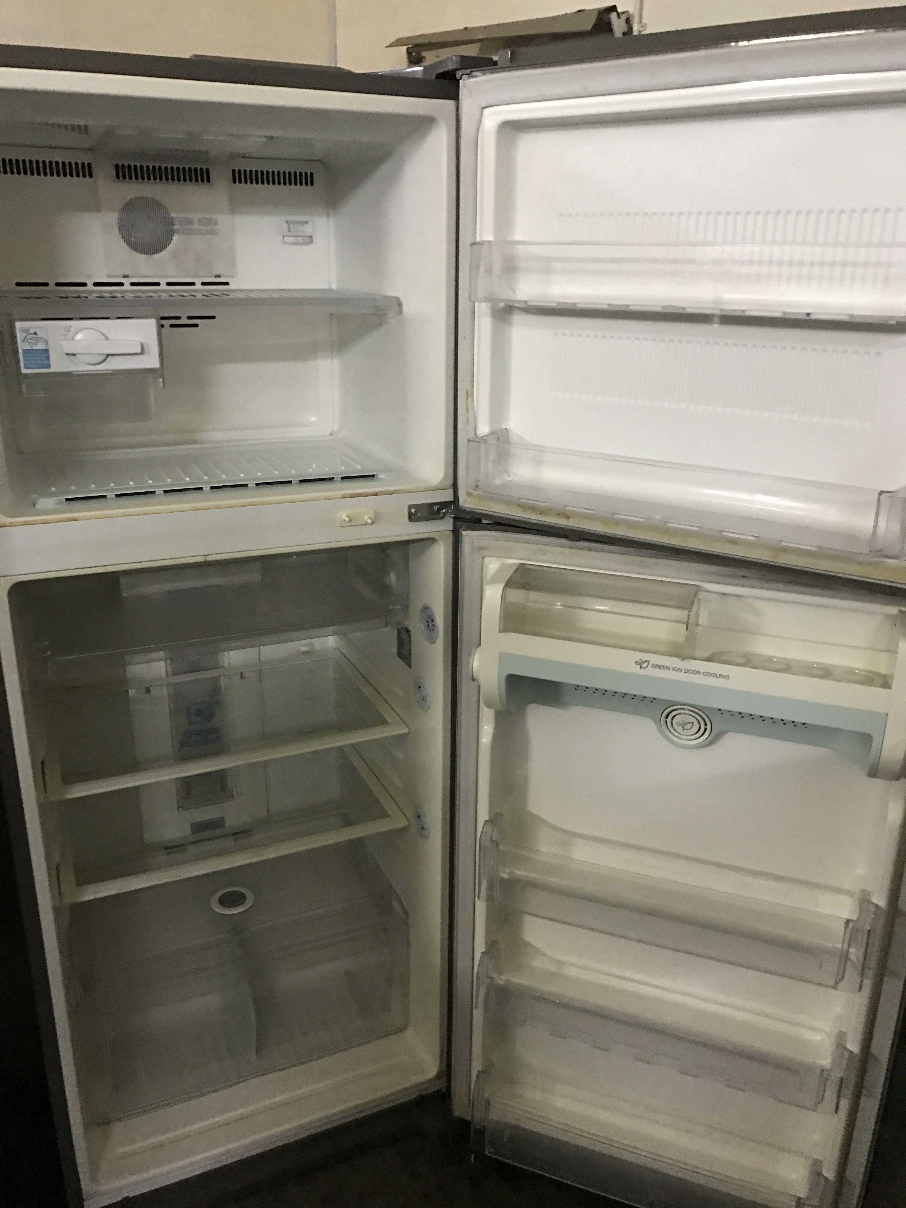 LG green Plasma 380l big 2 door fridge / refrigerator, TV & Home ...
