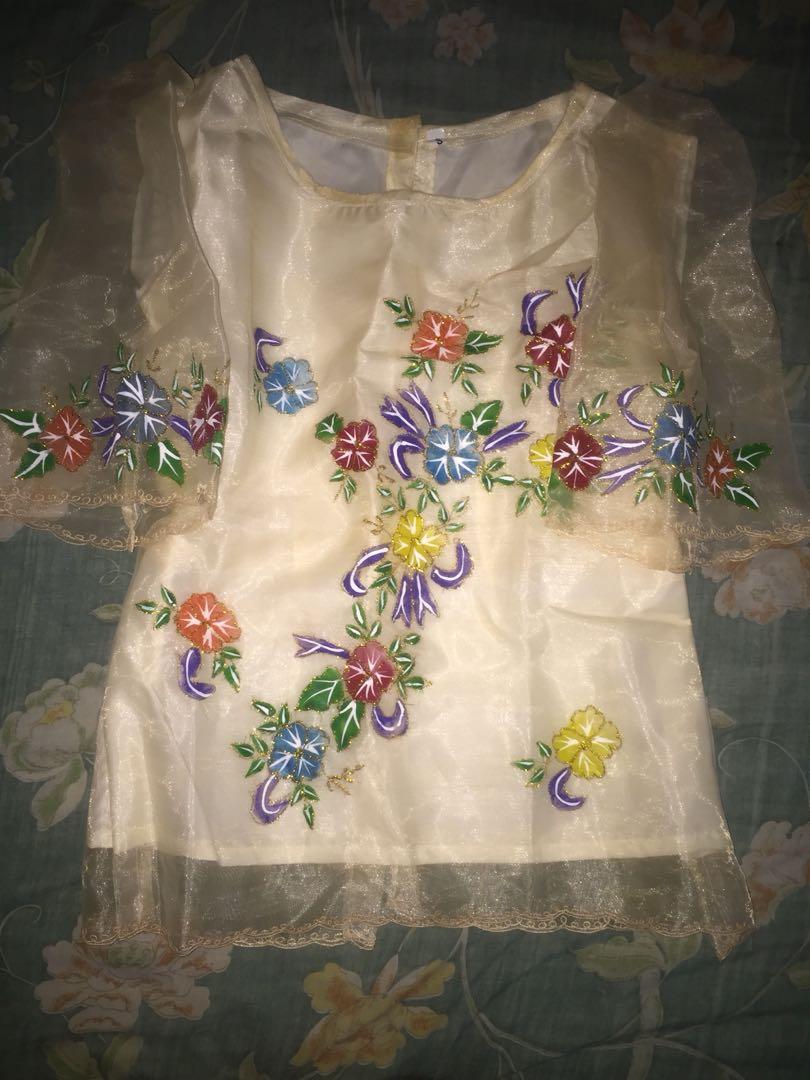 Modern Filipiniana Top, Women's Fashion, Dresses & Sets, Traditional ...