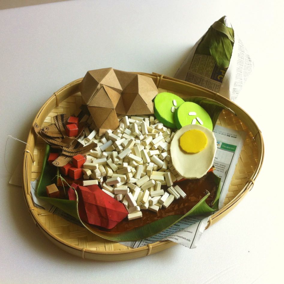Nasi Lemak Paper Origami, Hobbies & Toys, Stationery & Craft, Handmade ...