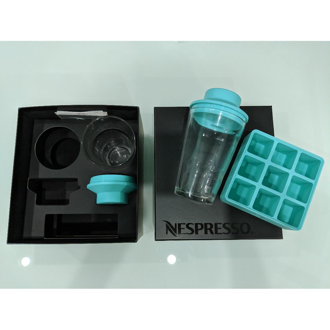 Nespresso gift set (tumblers, lids, ice cube tray), Furniture & Home ...