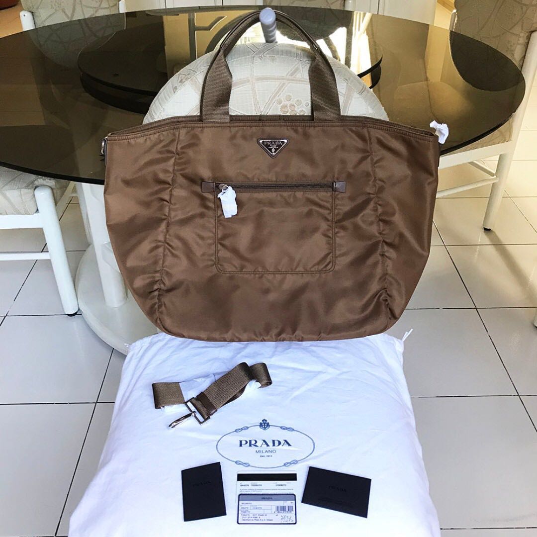PRADA Large Tote Bag with Sling Corinto Prada Diaper Bag Prada BR4376 ...