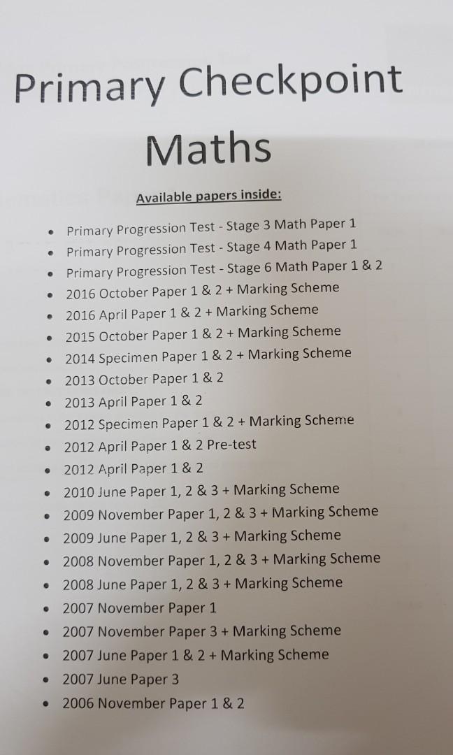 Primary Checkpoint Past Year Papers - Year 6, Hobbies & Toys, Books ...