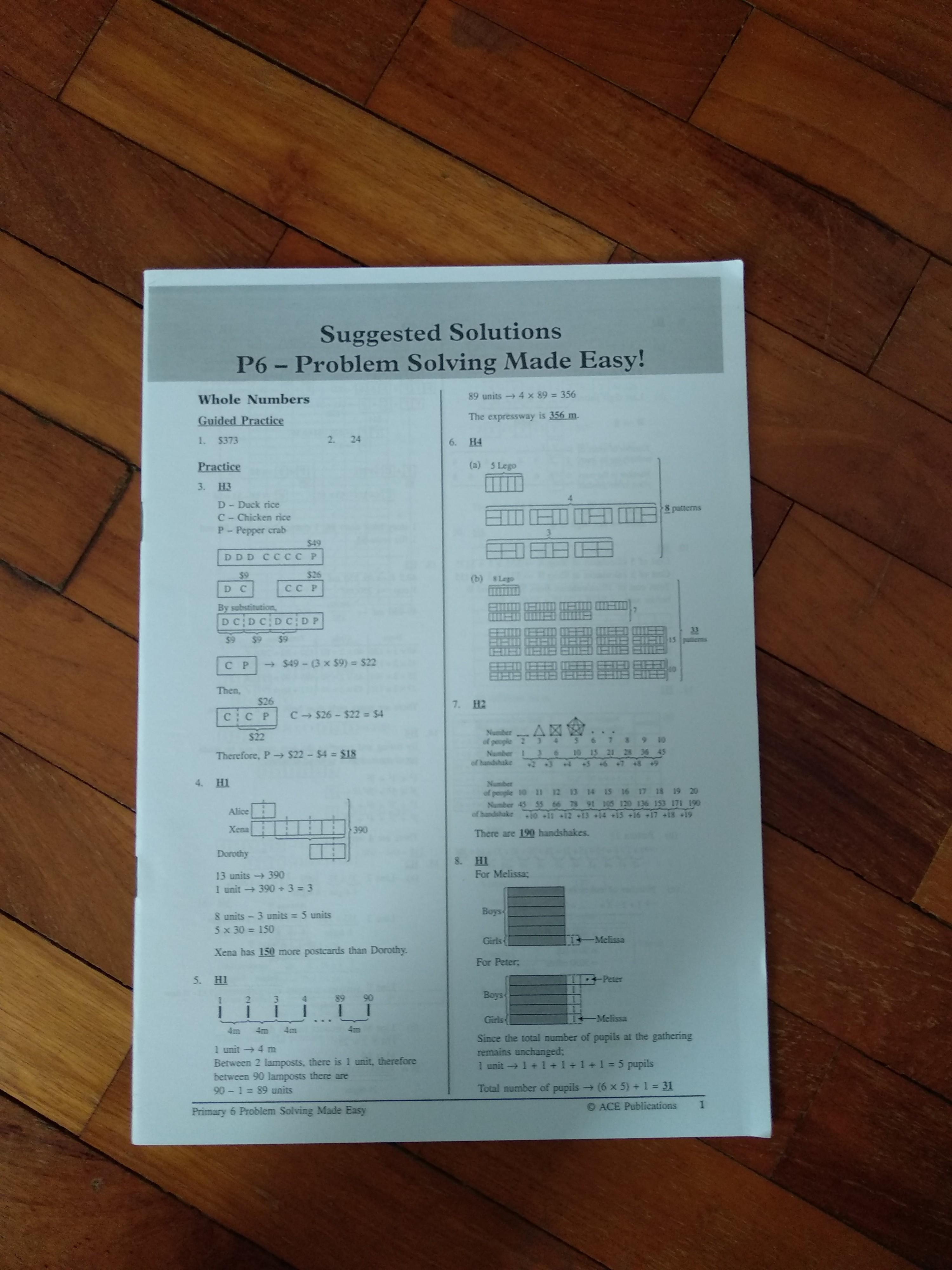 Problem Solving Made Easy PSLE/P6 Math Assesment/Guide Book, Hobbies ...