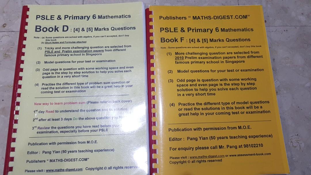 PSLE MATHS-DIGEST.COM worksheets, Hobbies & Toys, Books & Magazines ...