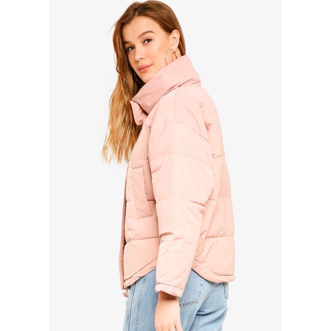 Puffer Jacket in Misty Rose, Women's Fashion, Coats, Jackets and ...