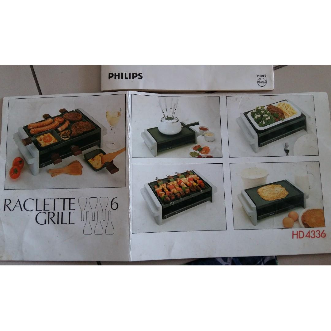 Philips Raclette Grill HD 4336, TV & Home Appliances, Kitchen ...