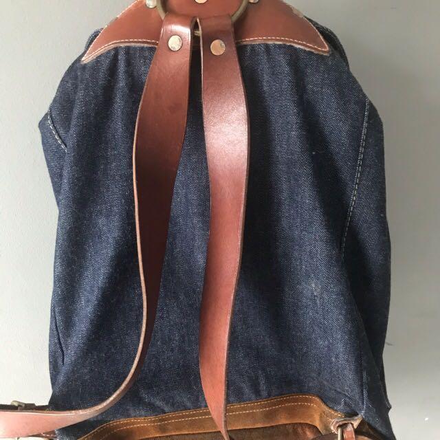 RRL Riley Denim Rucksack, Men's Fashion, Bags, Backpacks on Carousell