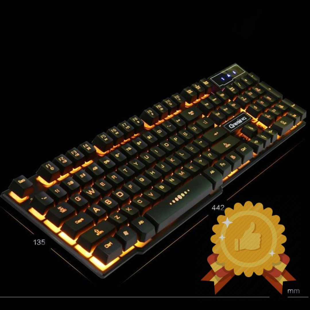 Yellow Backlit with Character Glow Keyboard for Gaming YE92, Computers ...