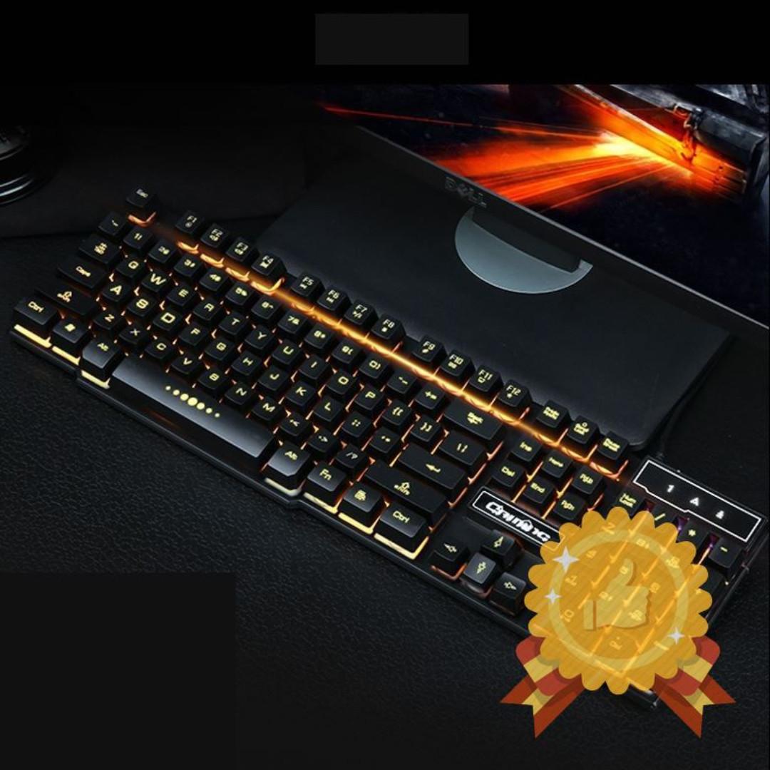 Yellow Backlit with Character Glow Keyboard for Gaming YE92, Computers ...