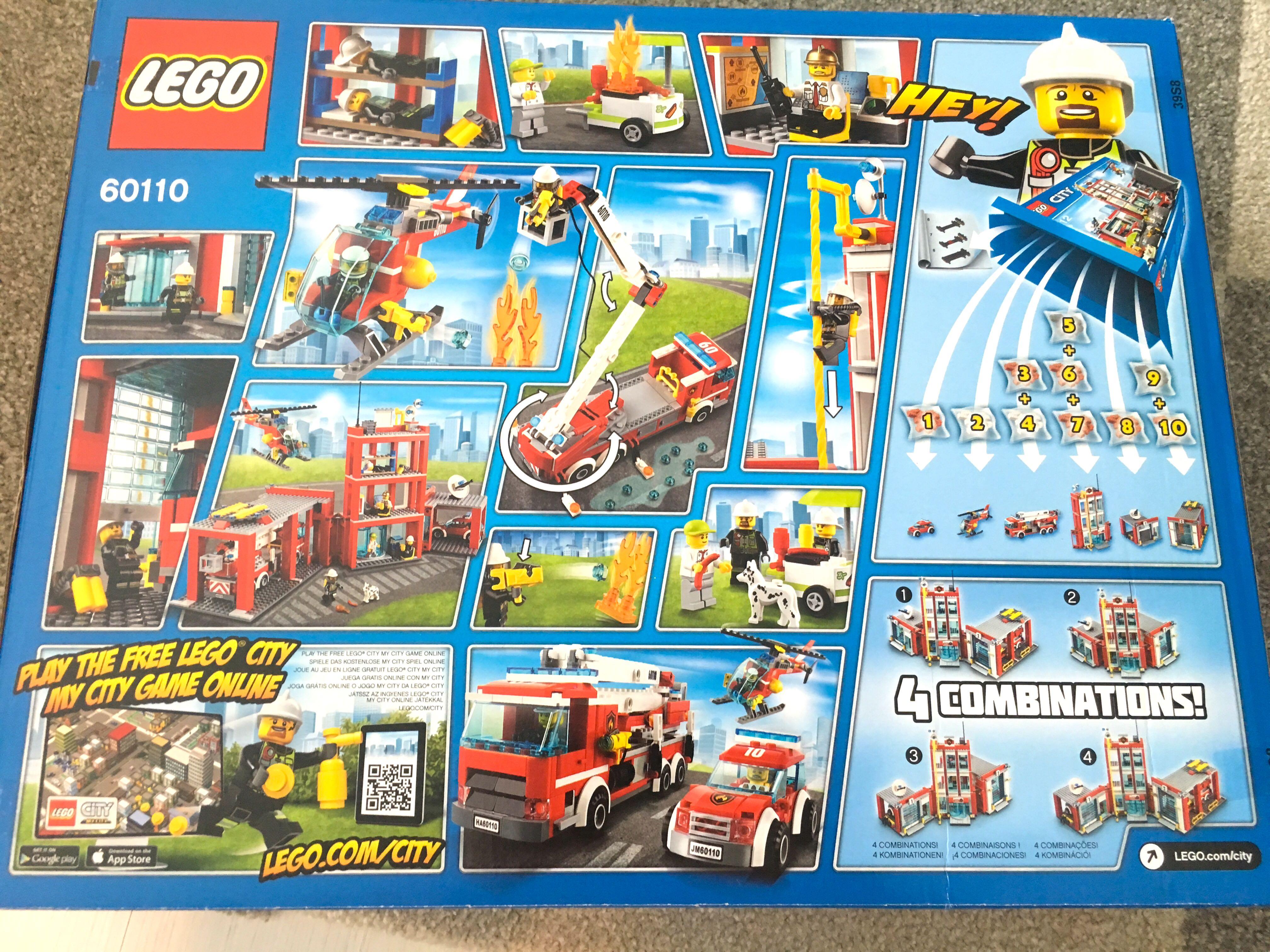 Lego City Set 60110 Fire Station (2019), Toys & Games, Bricks ...