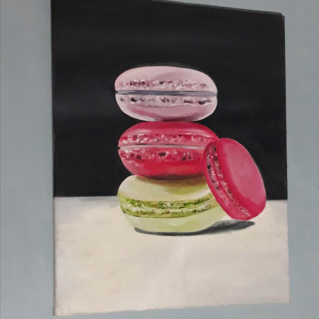 Macaroons oil painting, Hobbies & Toys, Stationary & Craft, Art ...