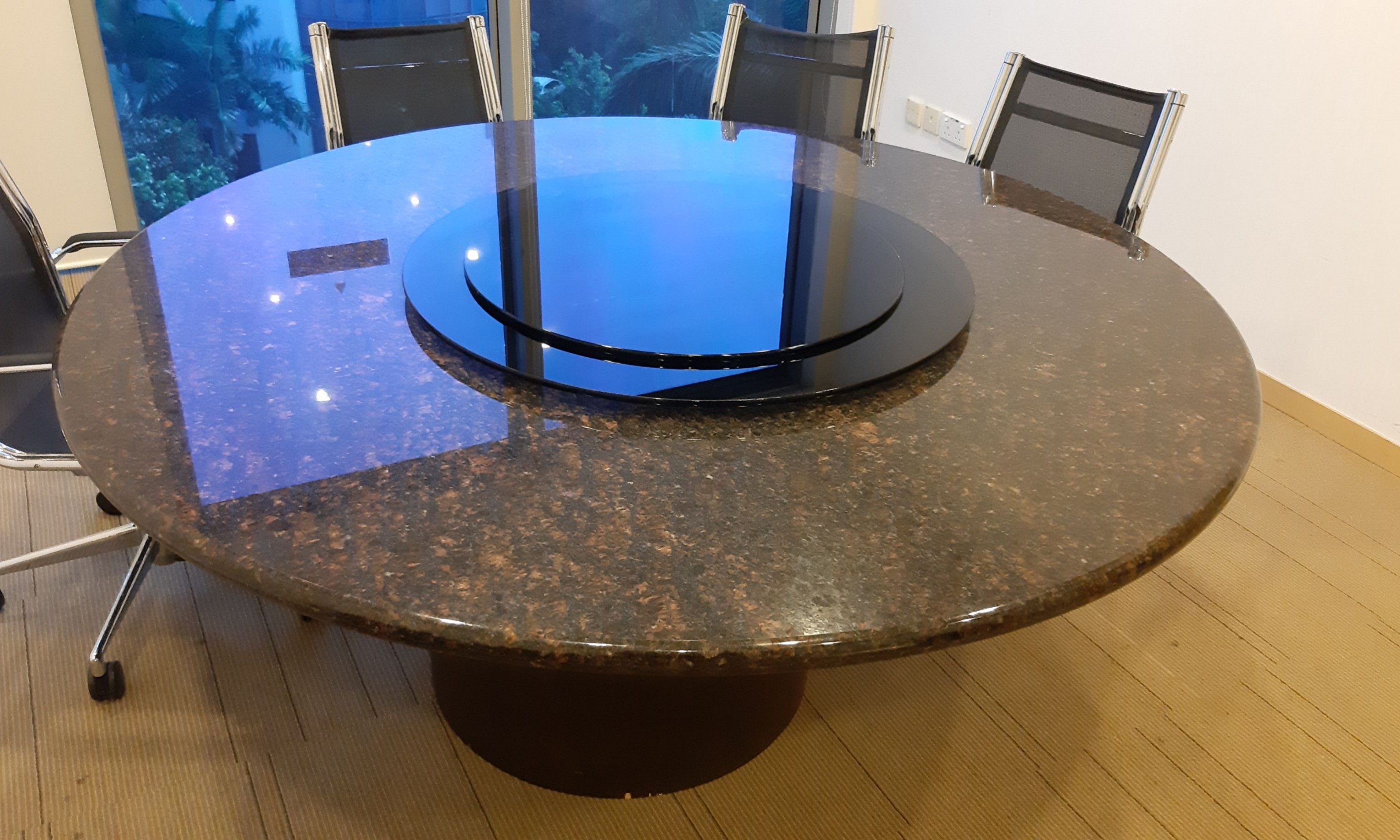 Marble Top Dining Table with center spinner, Furniture, Tables & Chairs ...