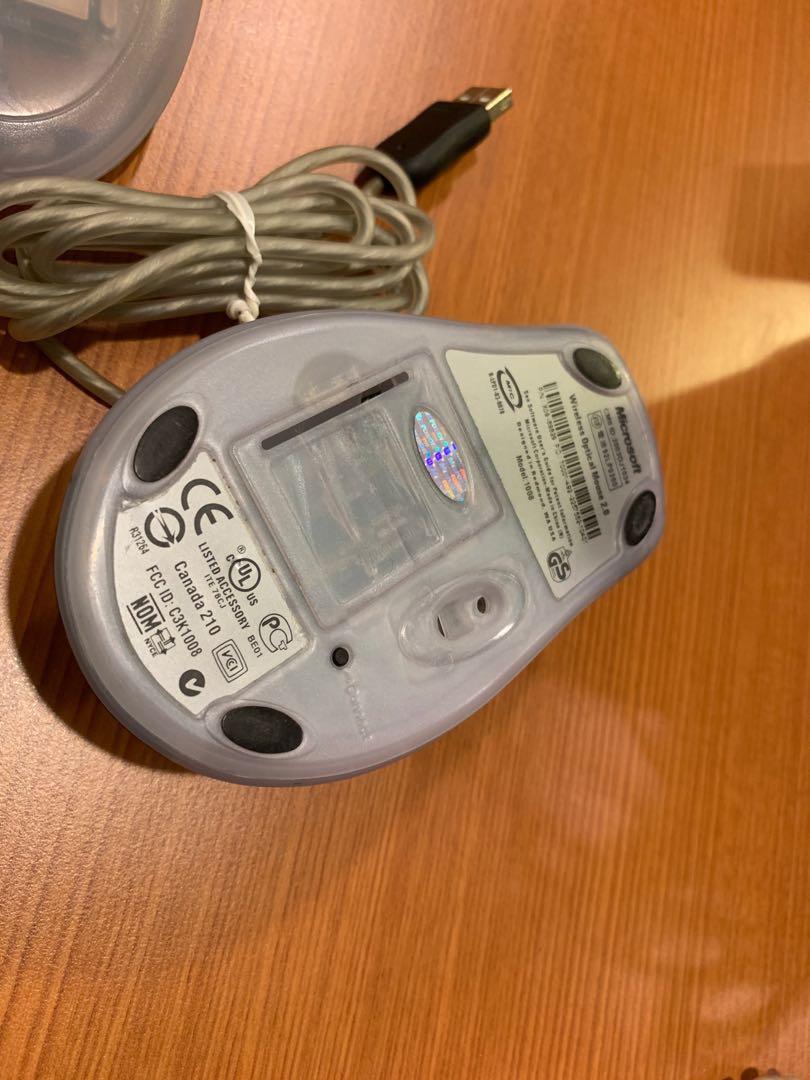 Microsoft wireless usb optical Mouse 2.0 ergonomic large, Computers ...