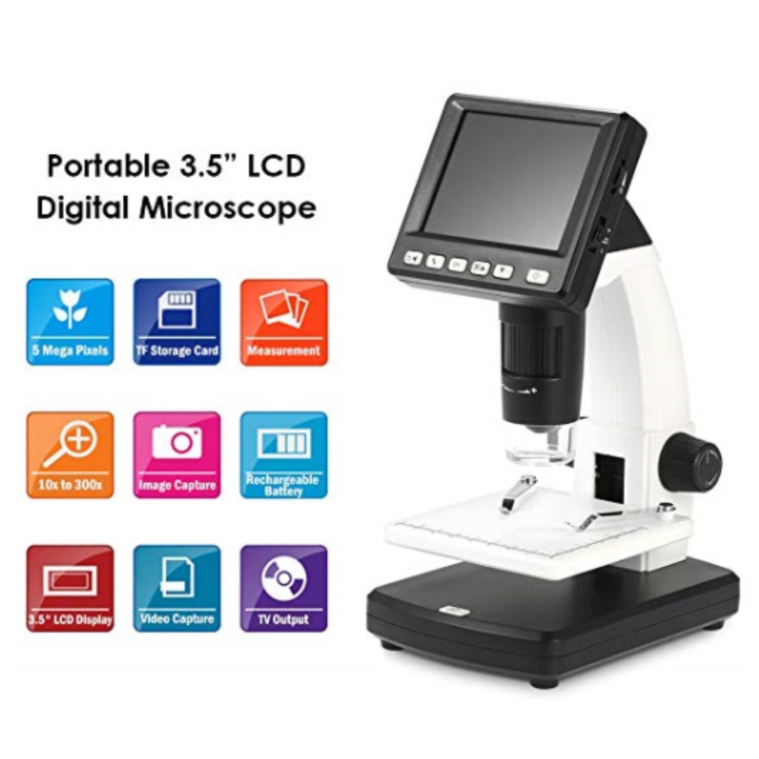 P13 Portable Stand Alone LCD Digital Microscope with 3.5 Inch LCD ...