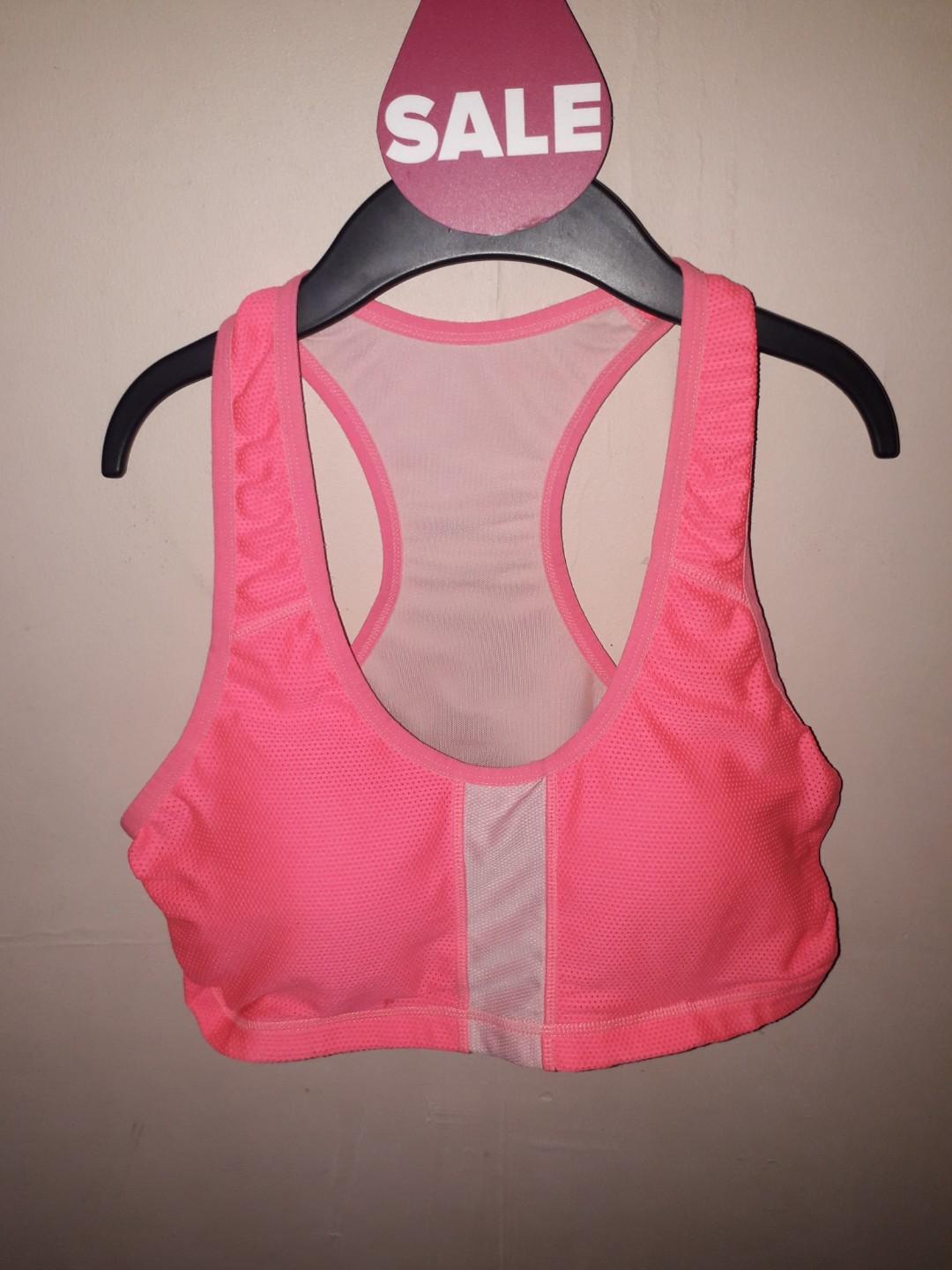 Pink gym bra, Women's Fashion, Activewear on Carousell