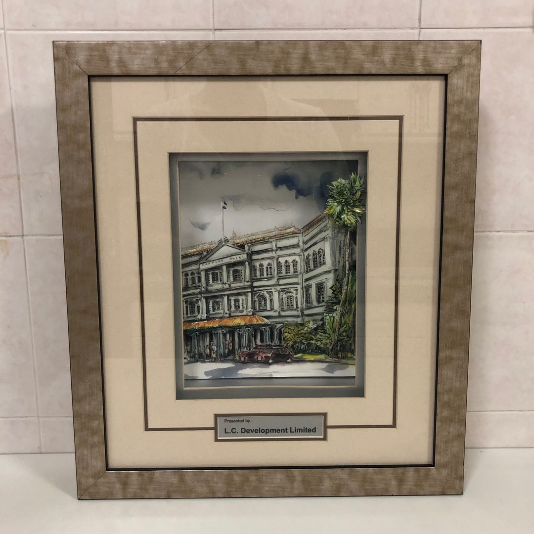 Raffles Hotel 3D Frame - Old Raffles Hotel, Hobbies & Toys, Stationery ...