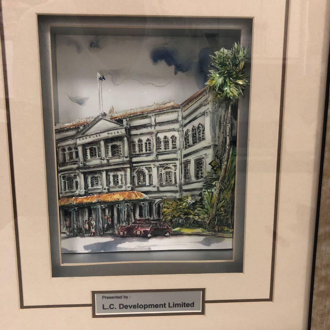 Raffles Hotel 3D Frame - Old Raffles Hotel, Hobbies & Toys, Stationery ...
