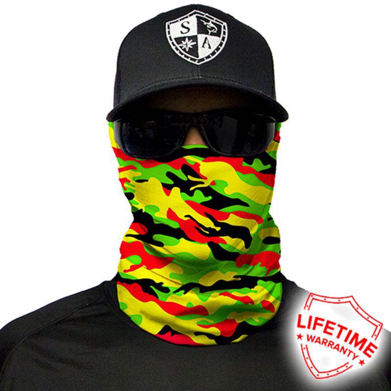 SA Face Shield - Rasta Military Camo, Sports Equipment, Sports & Games ...