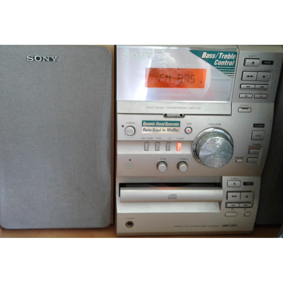 Sony CMT-CP11 DeskTop Hi-Fi System, Audio, Other Audio Equipment on ...